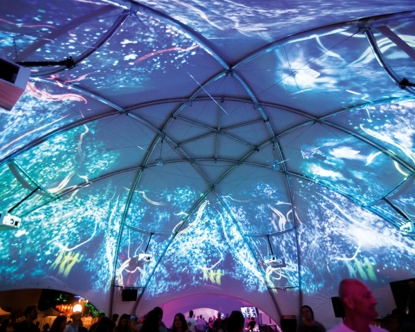 Hexadome L Creative Structures Zelt 175 m² | BOWI Gartenmöbel + Spielplatz